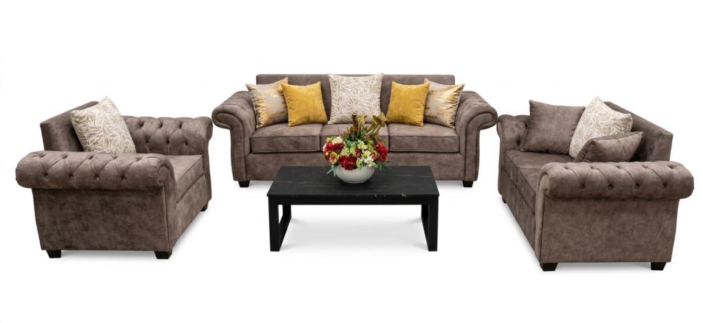 SALA DAELA CANADA 321 FILIRA DARK BROWN T/2 - Mueblerías La Más Barata